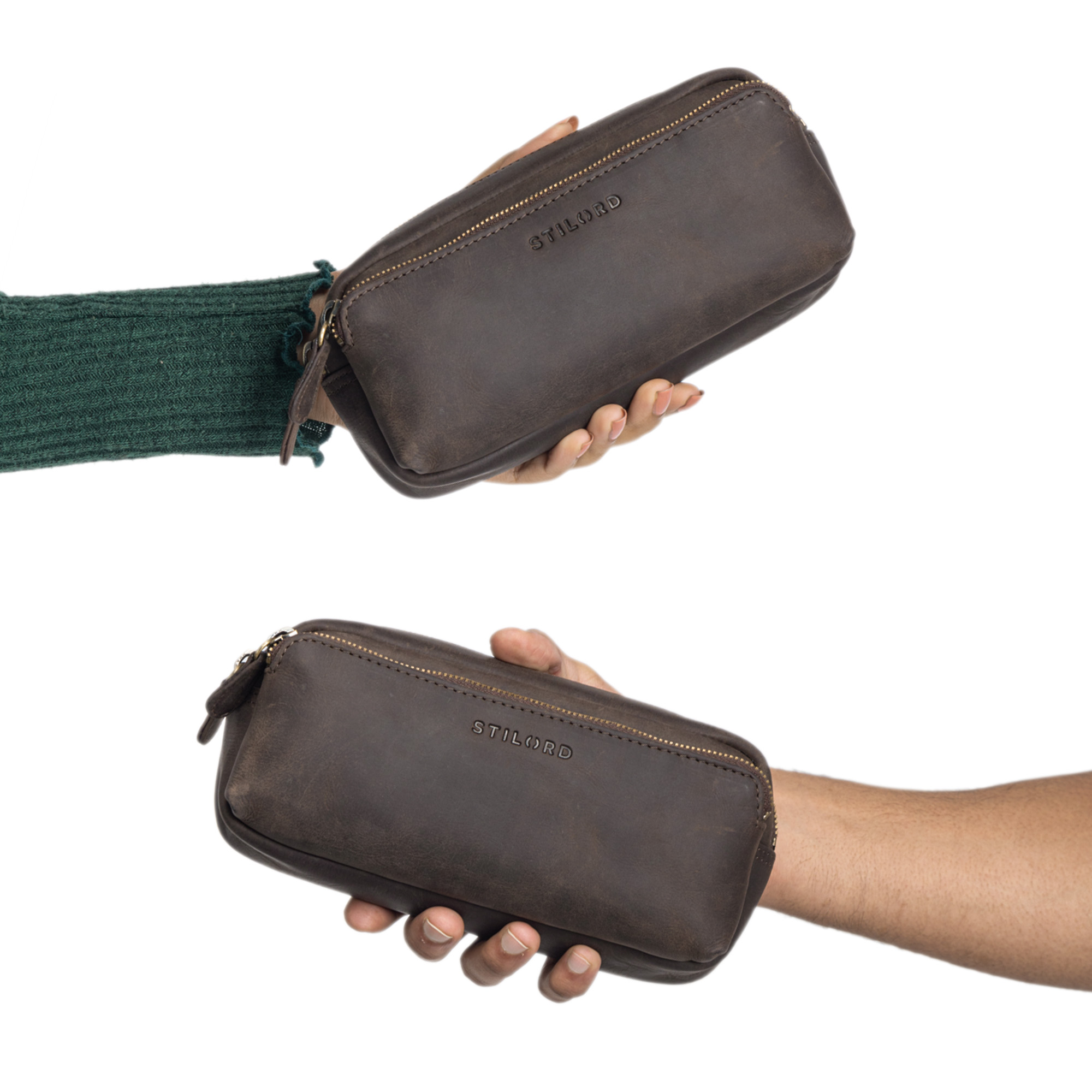 "Melissa" Duży Piórnik Skórzany Vintage | STILORD