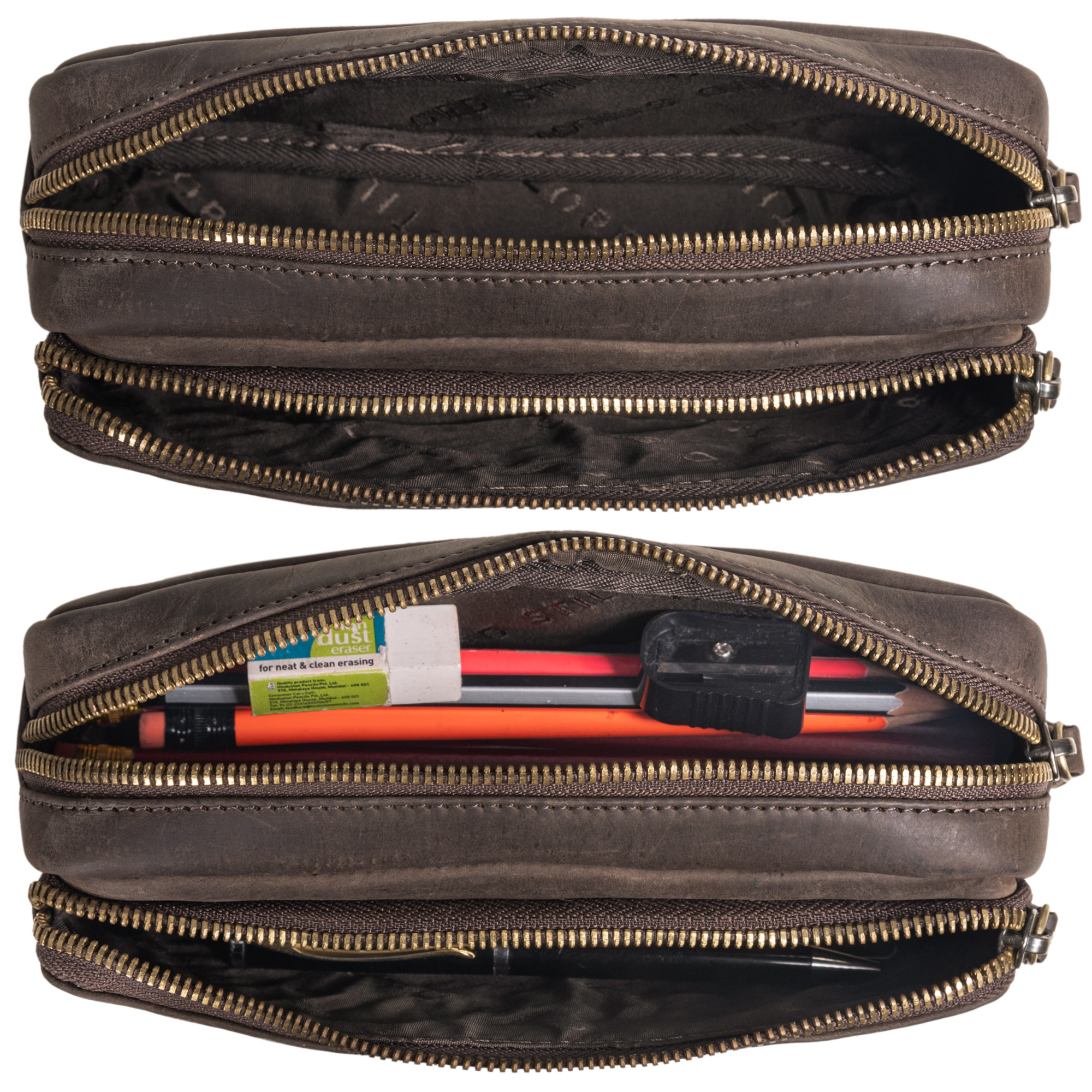 "Melissa" Duży Piórnik Skórzany Vintage | STILORD